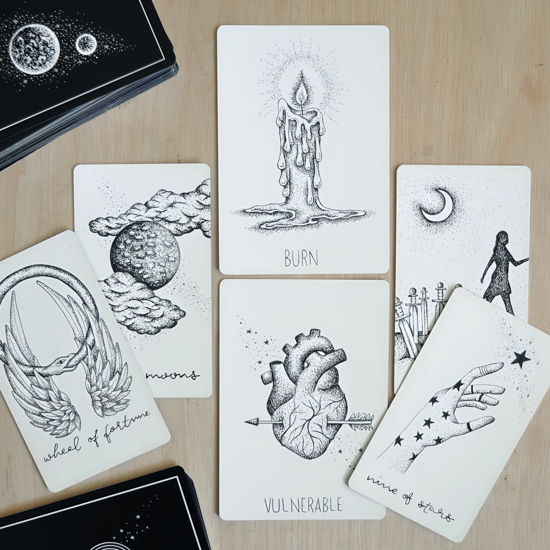 Aesthetic Indie Tarot Bundles for Unique Readings – MoonHaus Studio