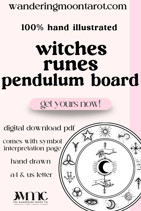 witches runes pendulum chart, use the witches runes to divine messages ...
