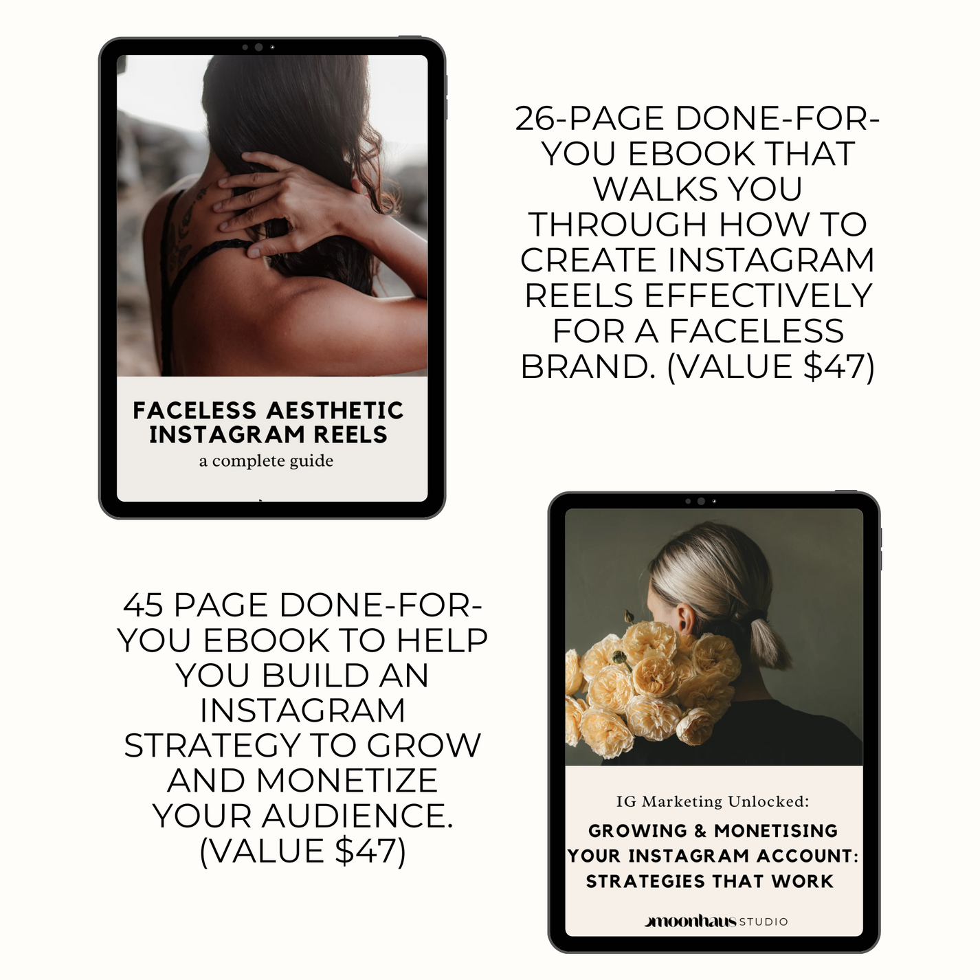 faceless aesthetic digital marketing course with MRR – MoonHaus Studio