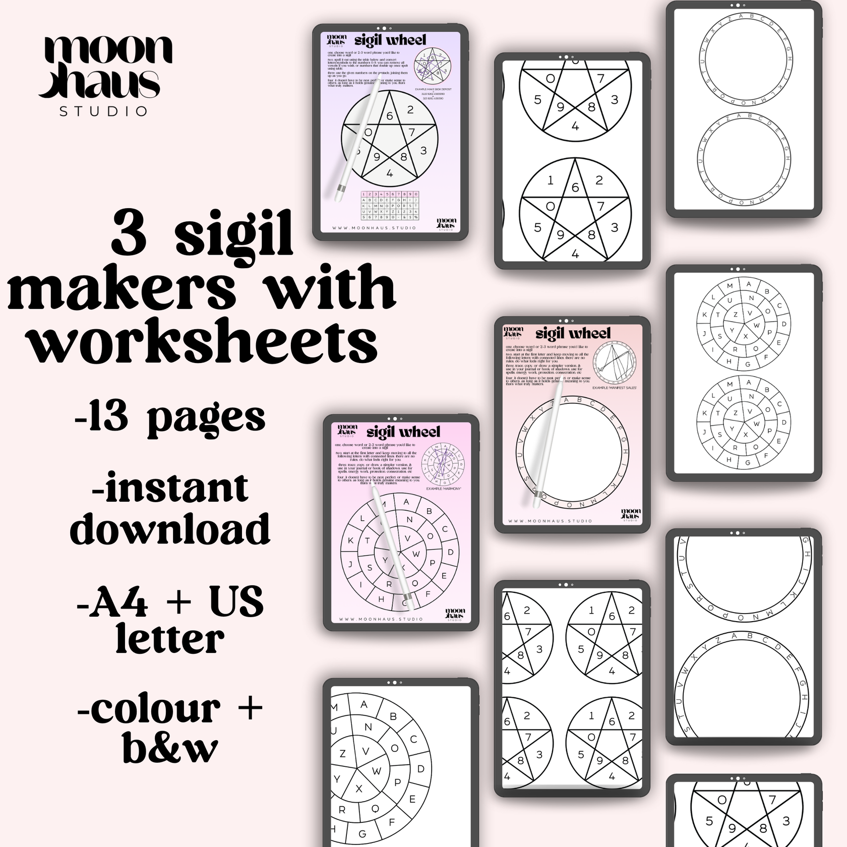 sigil magick: three methods for sigil creation & work sheets PDF for p ...