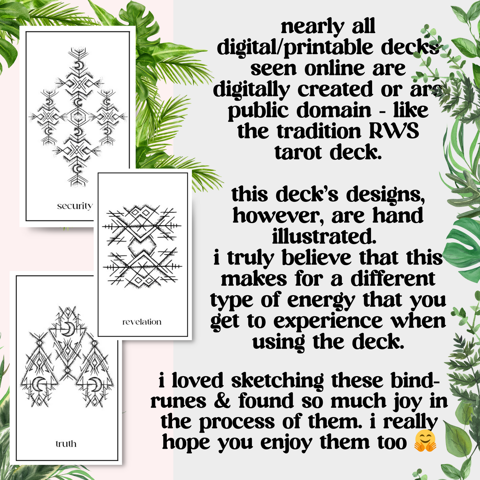 digital rune deck: Shadow Sigils, printable deck with guidebook ...