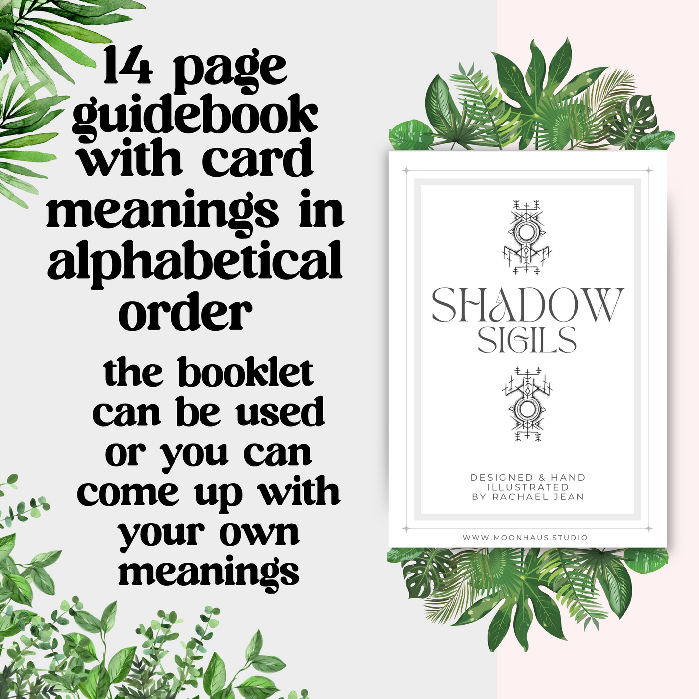 digital rune deck: Shadow Sigils, printable deck with guidebook ...