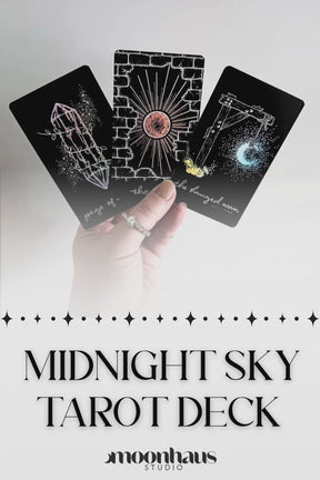 Midnight Sky indie tarot deck: special edition holographic tarot cards – moon haus studio