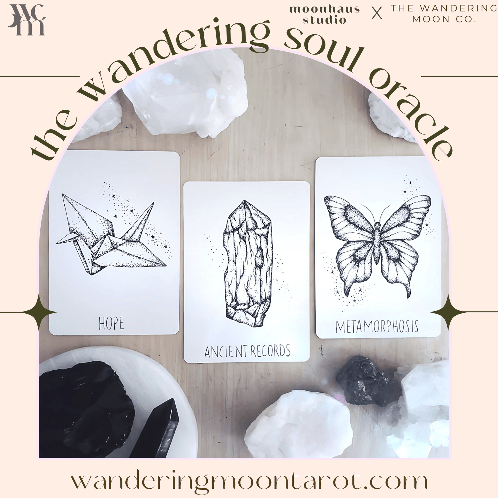 the wandering soul oracle: 50 cards, guidebook, hand drawn indie deck ...