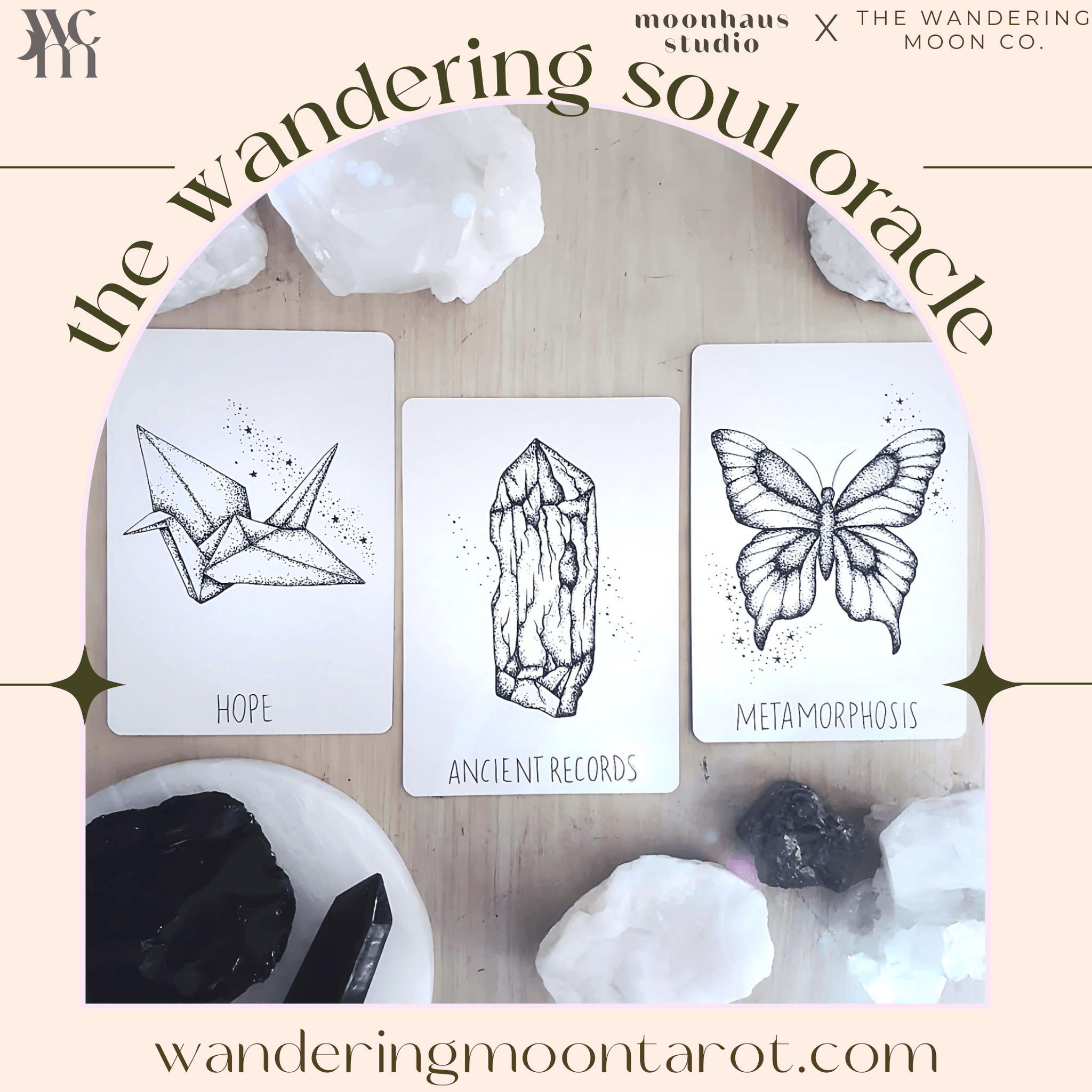 the wandering soul oracle: 50 cards, guidebook, hand drawn indie deck ...