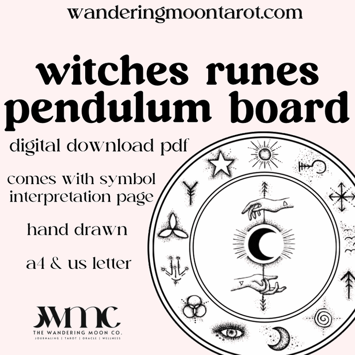 witches runes pendulum chart, use the witches runes to divine messages ...